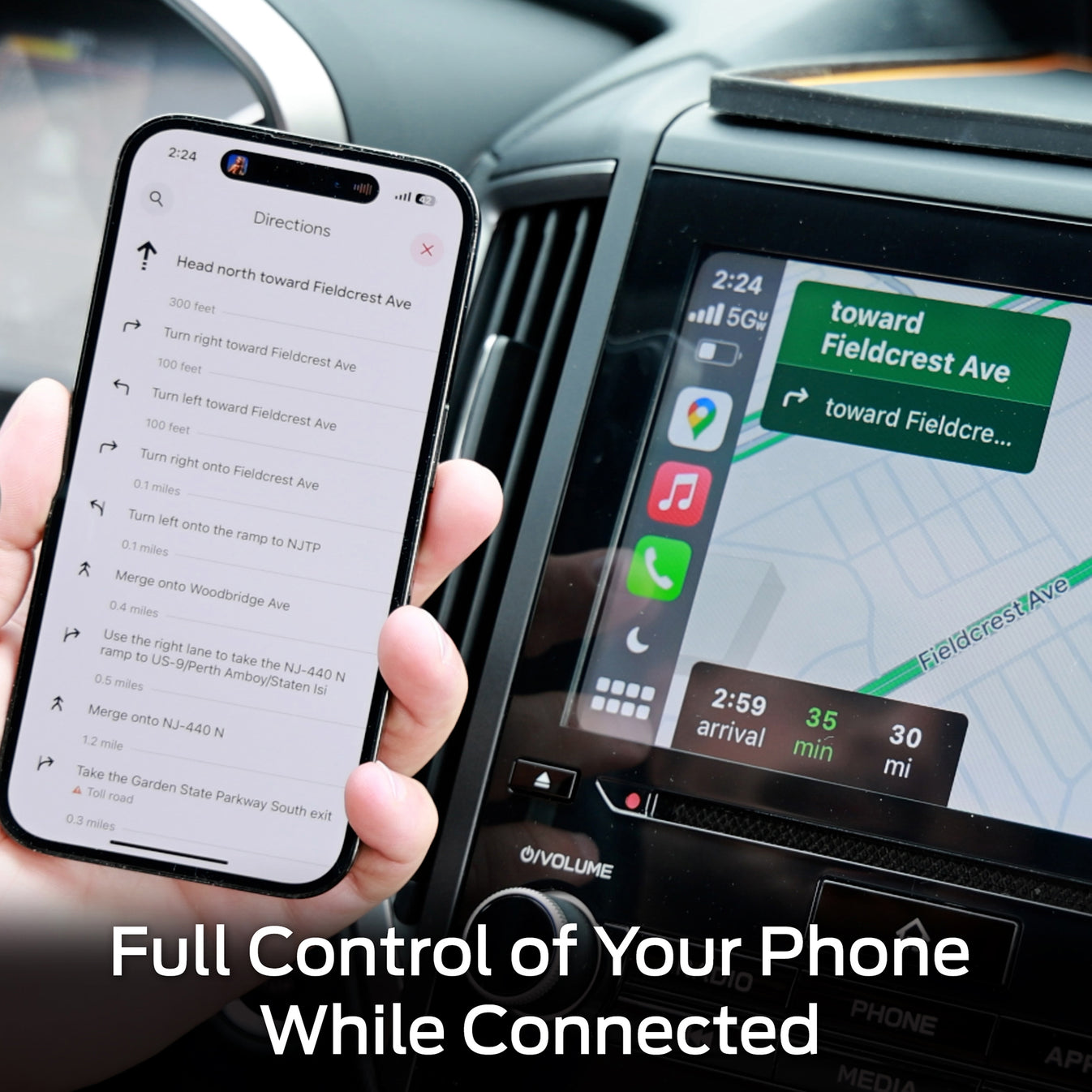 Wireless CarPlay Adapter Compatible with Apple CarPlay & Android Auto ...
