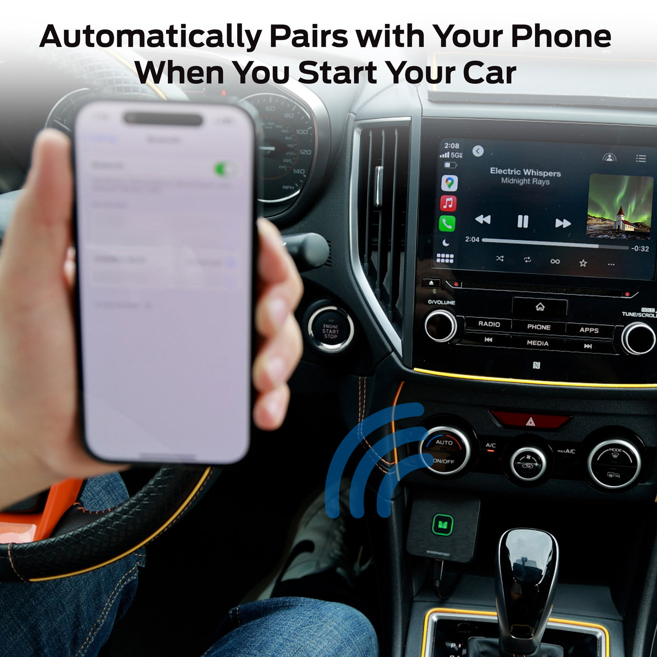 Wireless CarPlay Adapter Compatible with Apple CarPlay & Android Auto ...